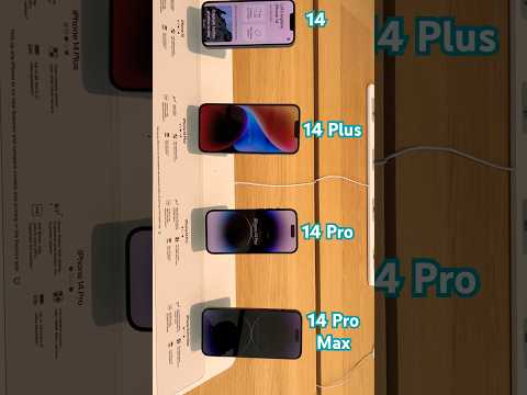 iPhone 14 models size comparison: iPhone 14, 14 plus, 14 Pro, 14 Pro Max #explore #explorepage