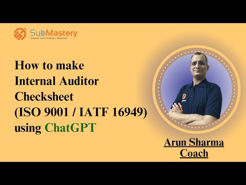 How to make an Internal Auditor Checksheet (ISO 9001:2015 / IATF 16949:2016) using ChatGPT