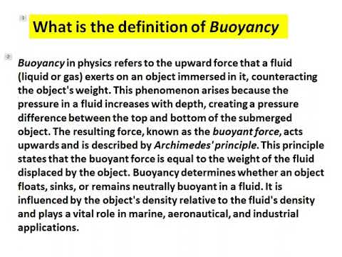what is the definition of buoyancy in physics
