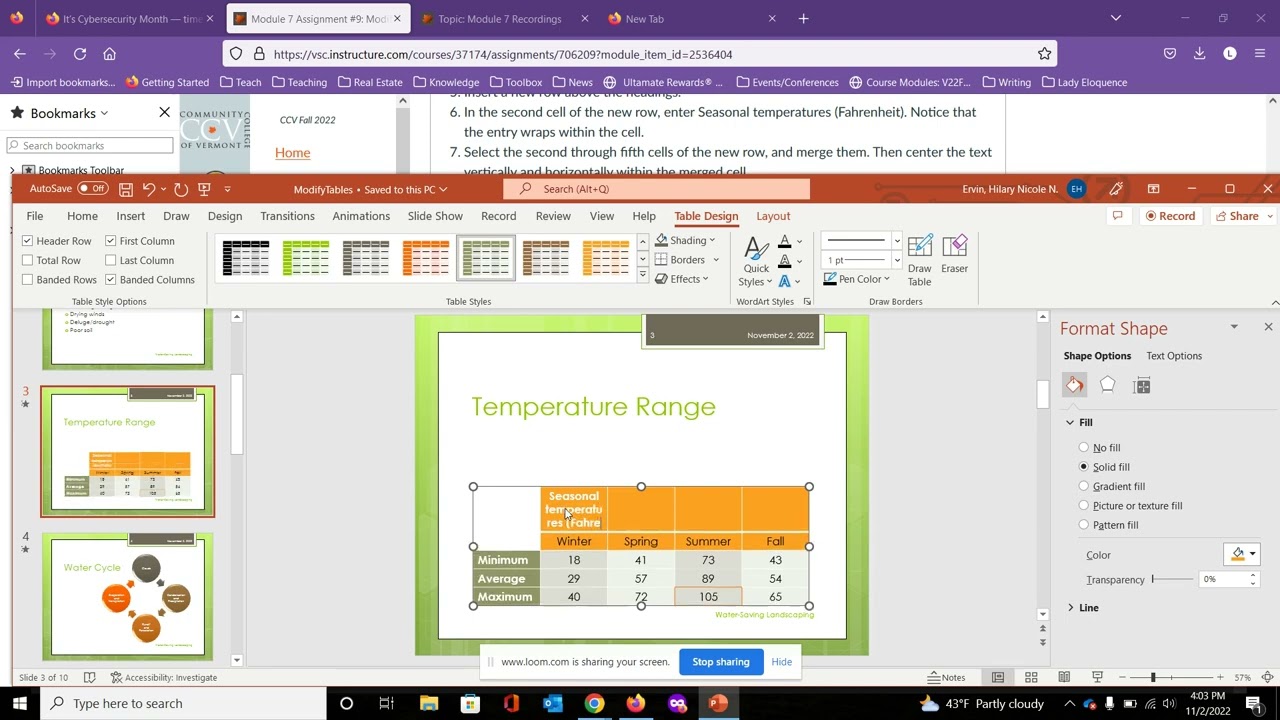 Microsoft Powerpoint   Modify Table Structure Office365 Tutorial