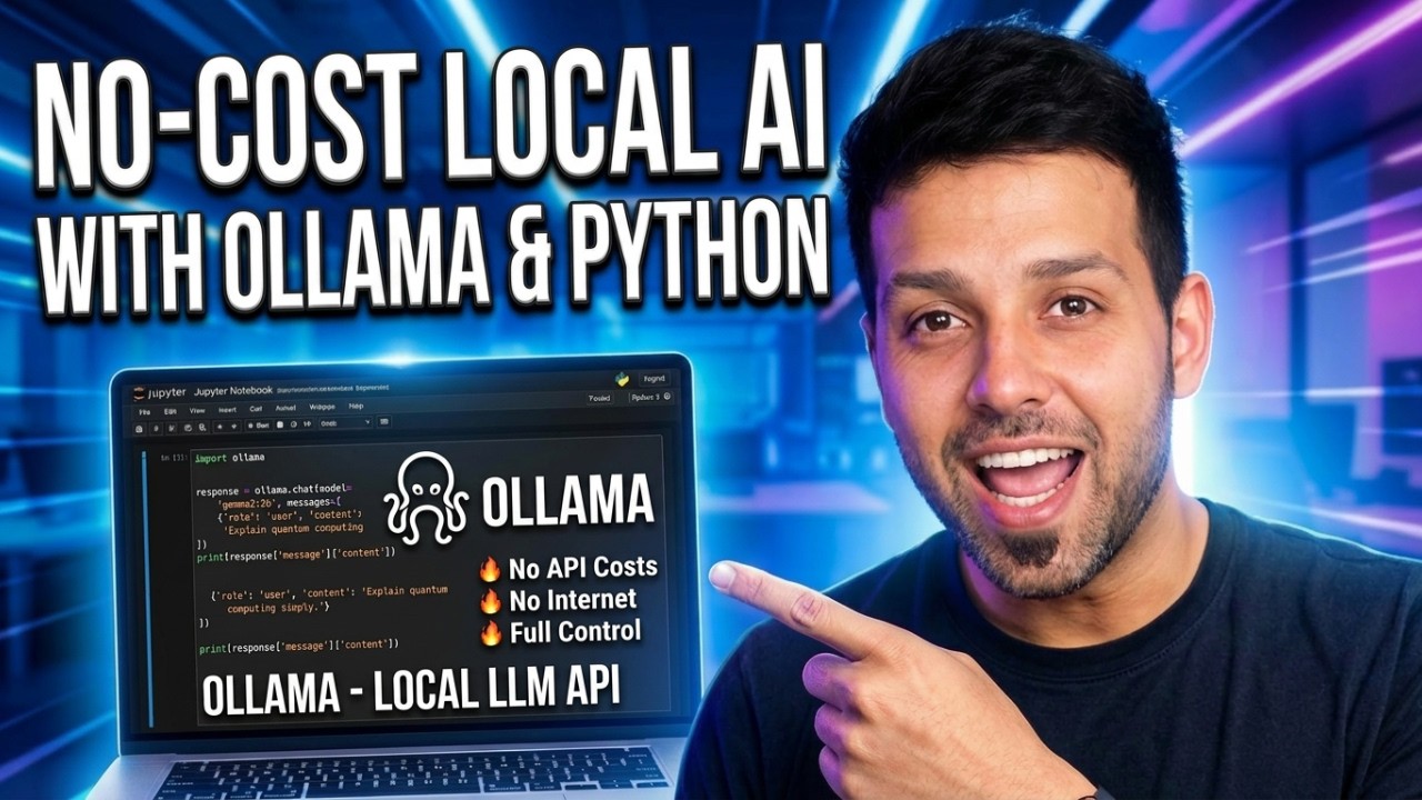 Run LLMs Locally with Ollama + Python (Full Tutorial with Code Examples)
