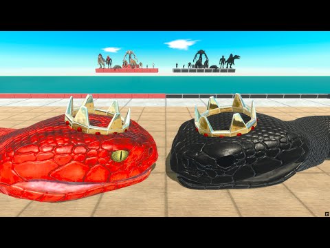 The Giant Snake Gang VS The Dark Version Of Itself | Animal Revolt Battle Simulator