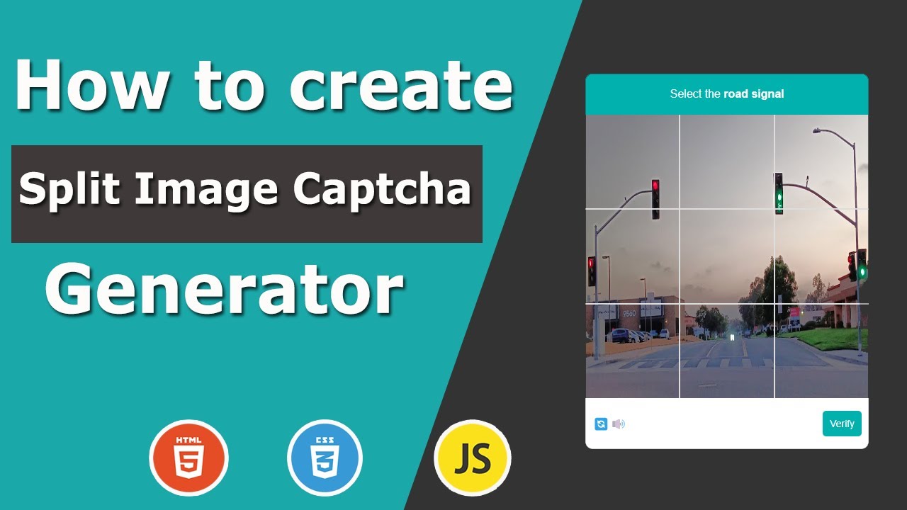 How to create Split Image Captcha Generator | JavaScript | CSS3