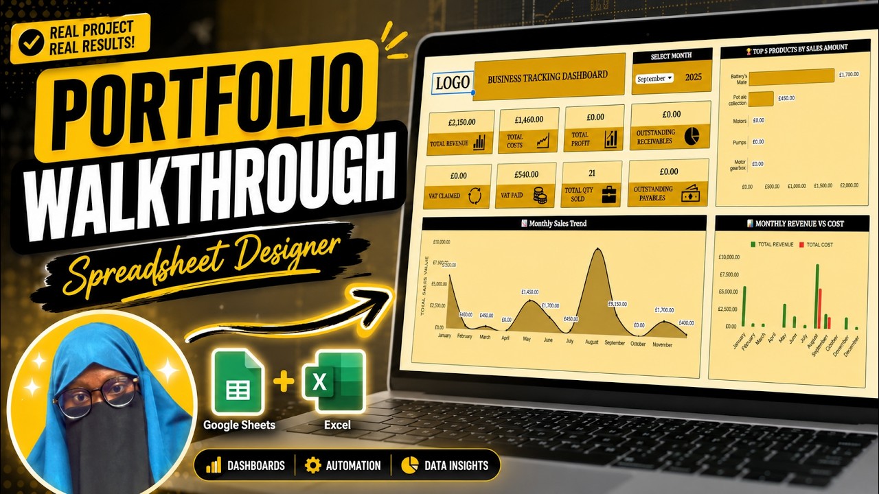 Inside My Spreadsheet Design Portfolio (Custom Google Sheets & Dashboards)
