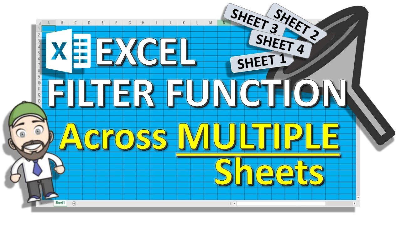 Excel FILTER FUNCTION across multiple sheets
