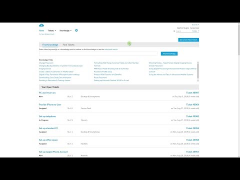 Help Desk Customer Self-Service Portal