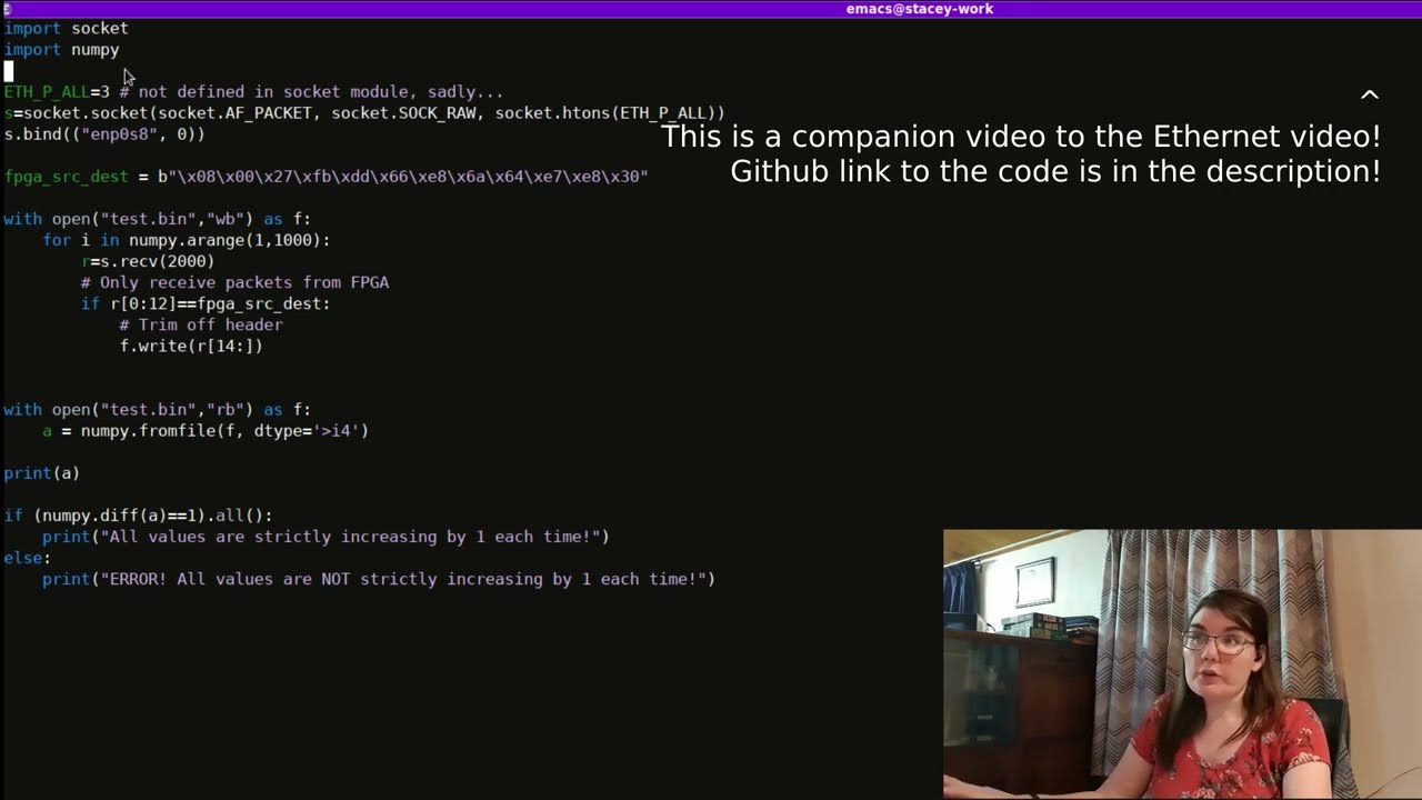 Receiving packets over Ethernet using Python