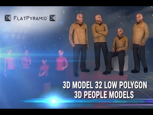 32 Low Polygon 3d People Models 3D Model - FlatPyramid