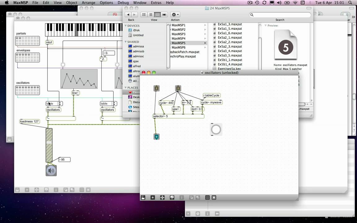 Max MSP Tutorial 05b6: Integrating Wavetables; Abstractions [2]