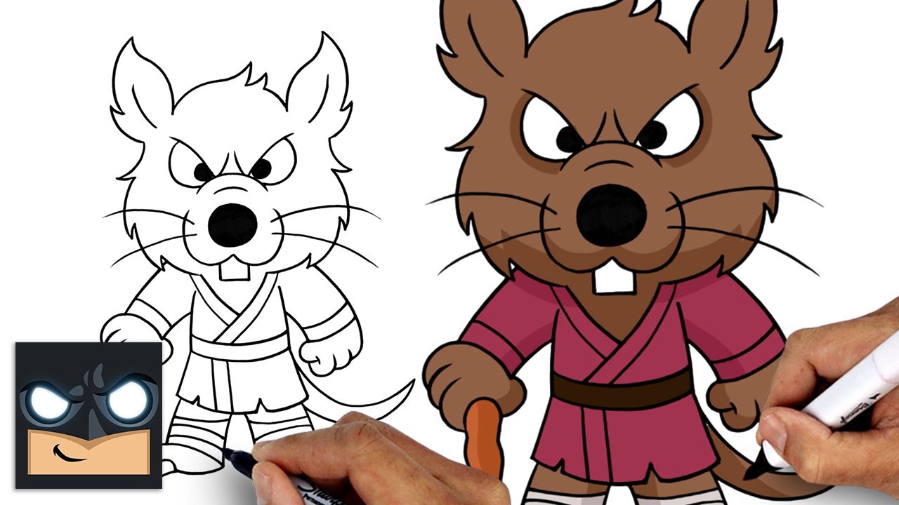 How To Draw Splinter | Teenage Mutant Ninja Turtles
