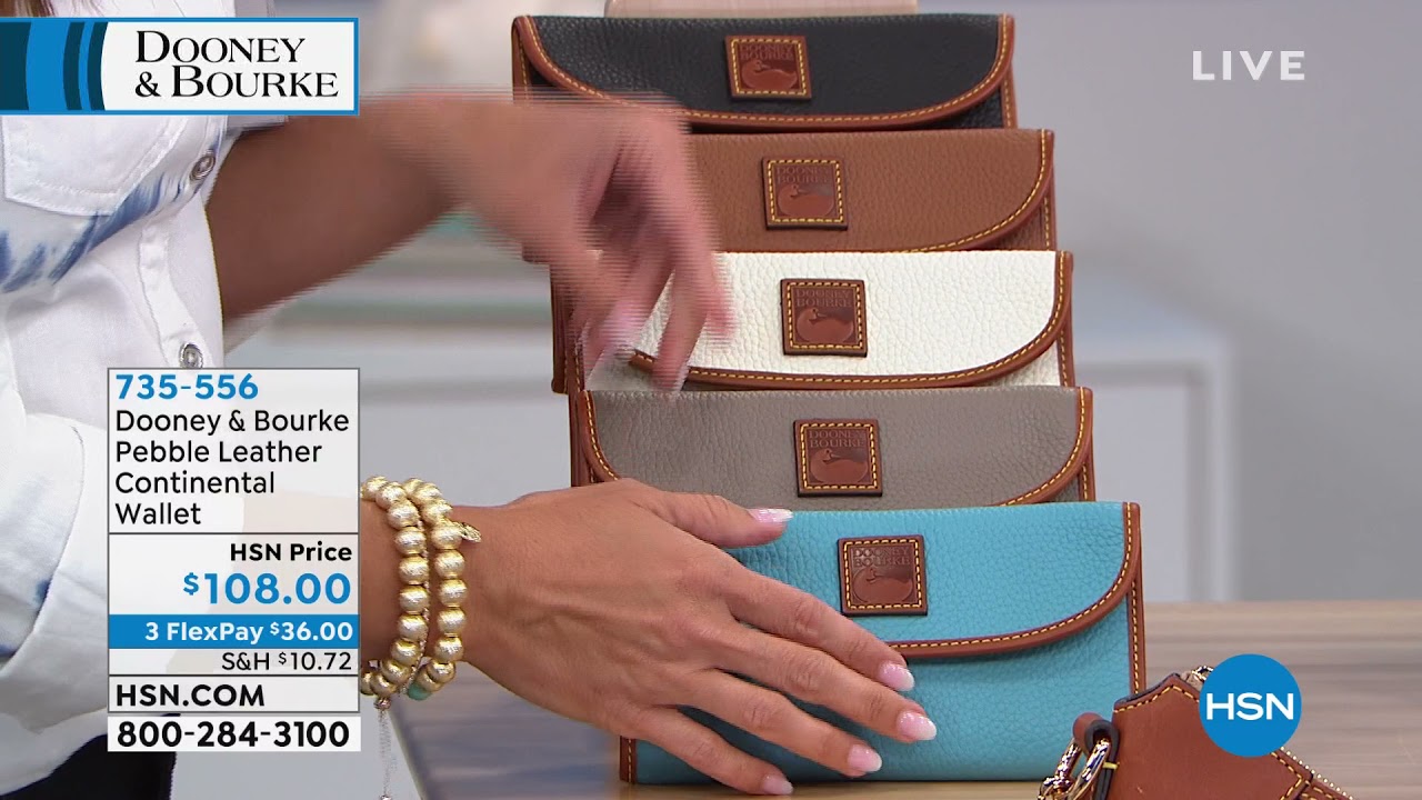 Dooney   Bourke Pebble Leather Continental Wallet