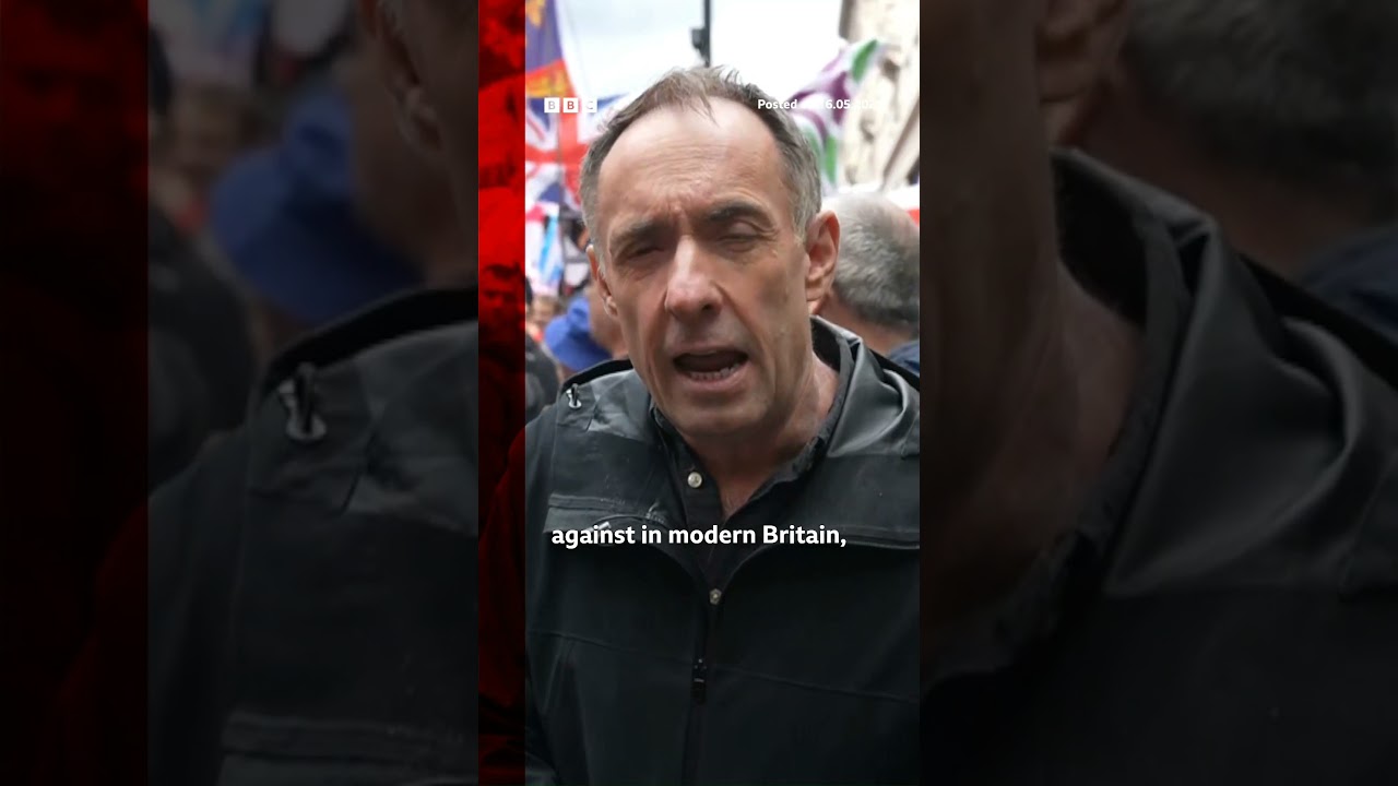 People 'feel like they've been left behind' at Unite the Kingdom rally. #Protest #UK #BBCNews