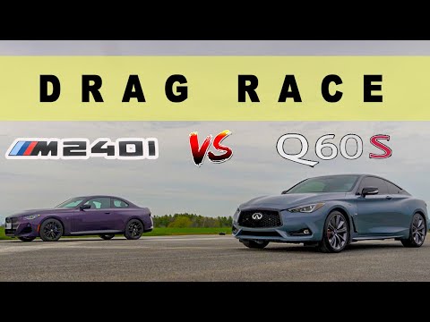 2022 BMW M240i XDrive vs Infiniti Q60 RedSport, easy prediction?Maybe! Drag and roll race.