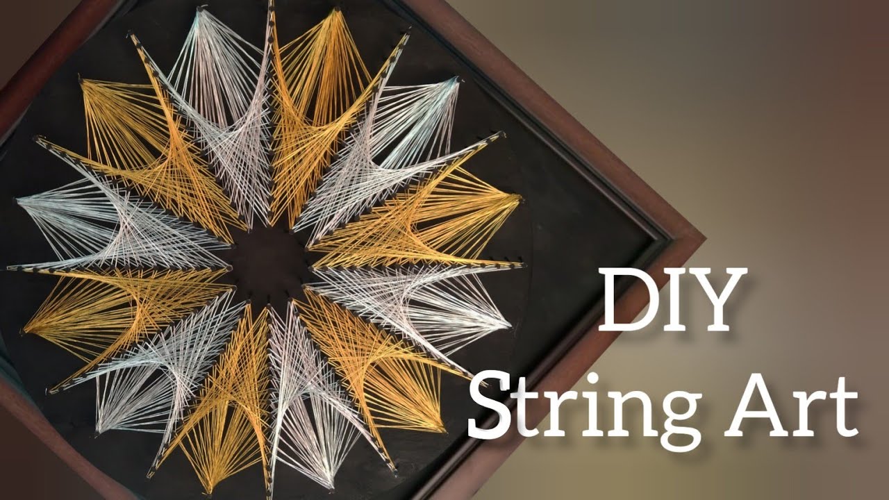 String Art | Flower Thread Art Step by Step | Home Decor Ideas DIY