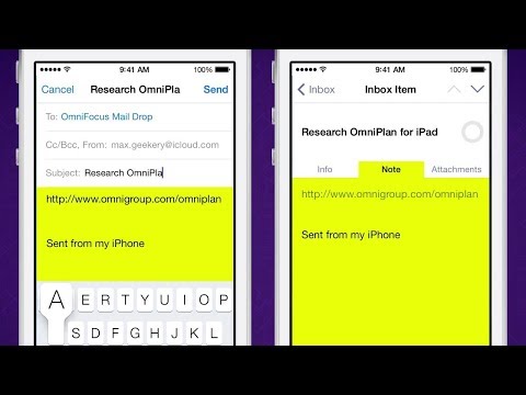 Mail Drop — OmniFocus 2 for iOS