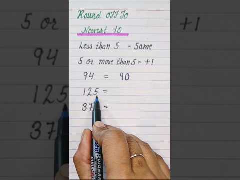 Round Off to Nearest 10 || #class3maths #youtubeshorts #maths #study #trendingshorts #education