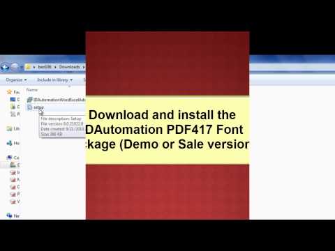 How to Encode a Tab or Function in a PDF417 in Microsoft Word