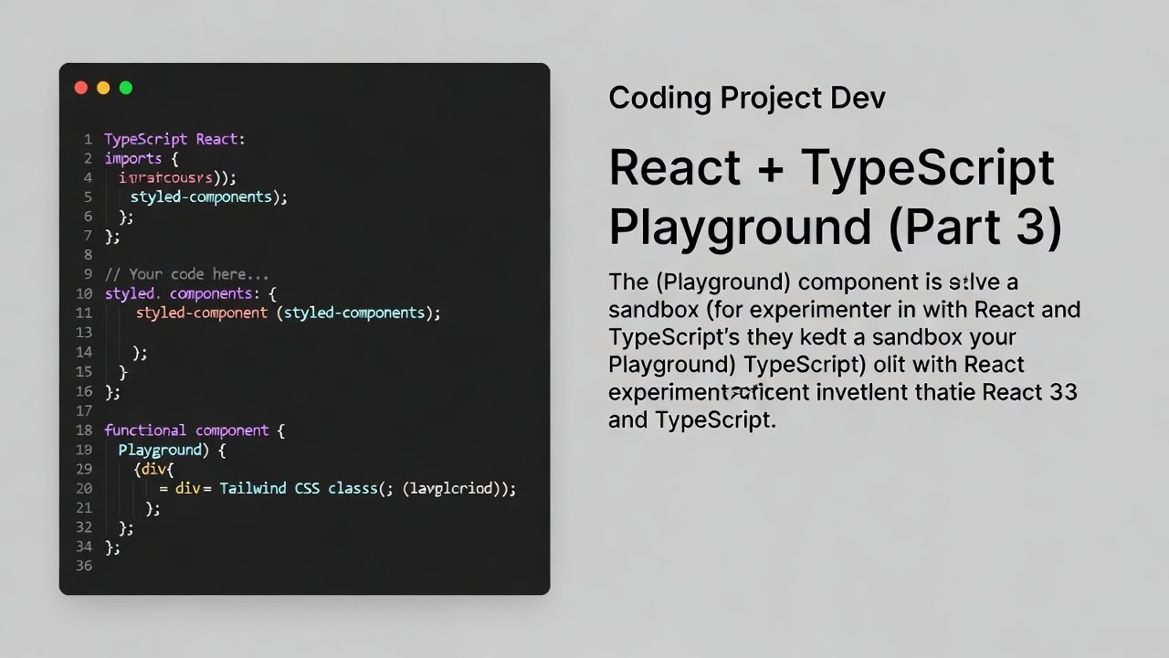 React + TypeScript Playground Tutorial (Part 3) – Added JS | HTML | CSS