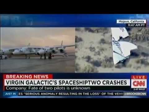 Virgin Galactic Spaceship Crash October 31, 2014 in Mojave Desert Video