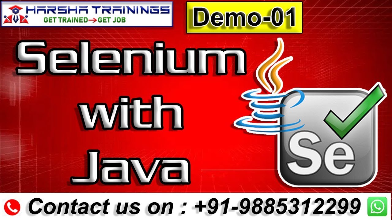 Selenium With Java Demo 01 | Learn Selenium Tutorial Step By Step | Selenium Course for Beginners