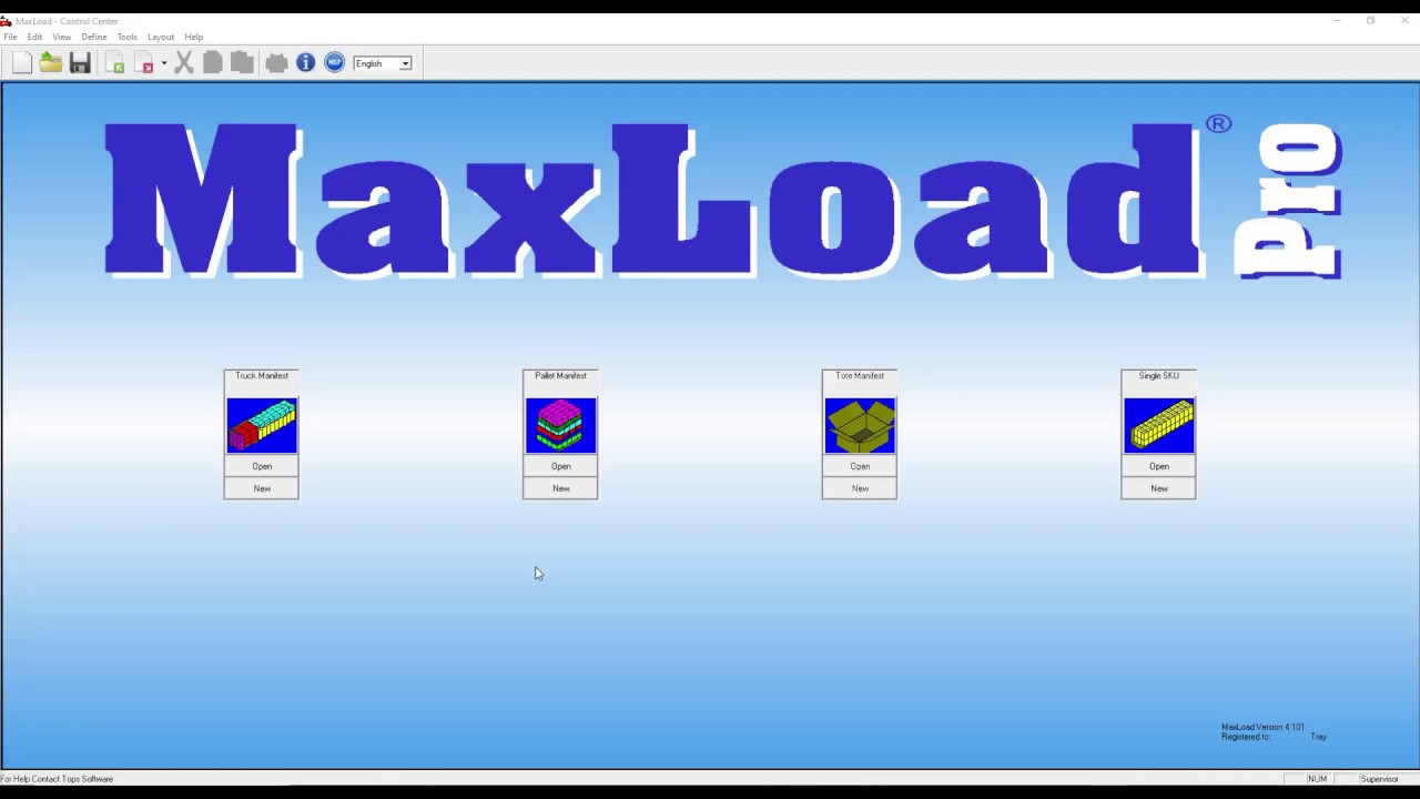 MaxLoad - Define Unitload