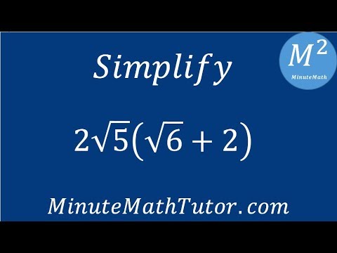 Simplify 2√5(√6+2)