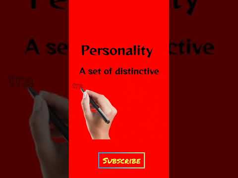 what is personality? | definition | #shorts #shortdefinition #personality