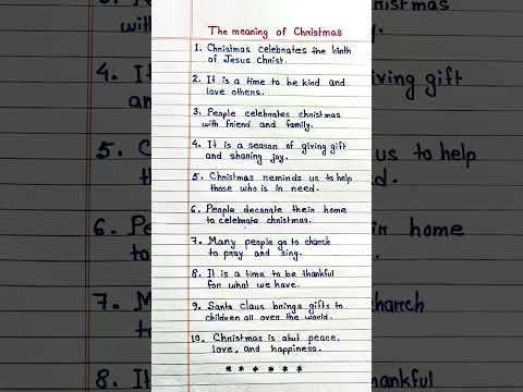 The meaning of Christmas || 10 Lines on Christmas in english #christmas #shorts #short