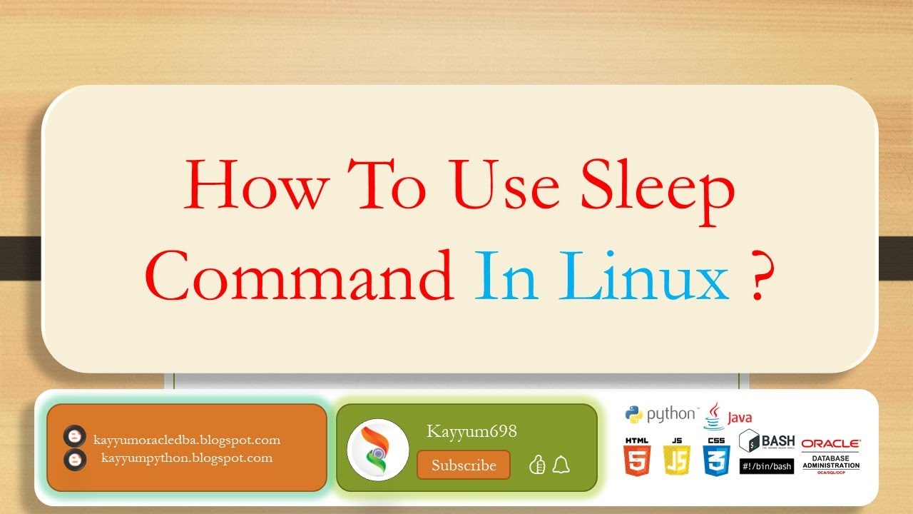 How To Use Sleep Command In Linux ? #linux