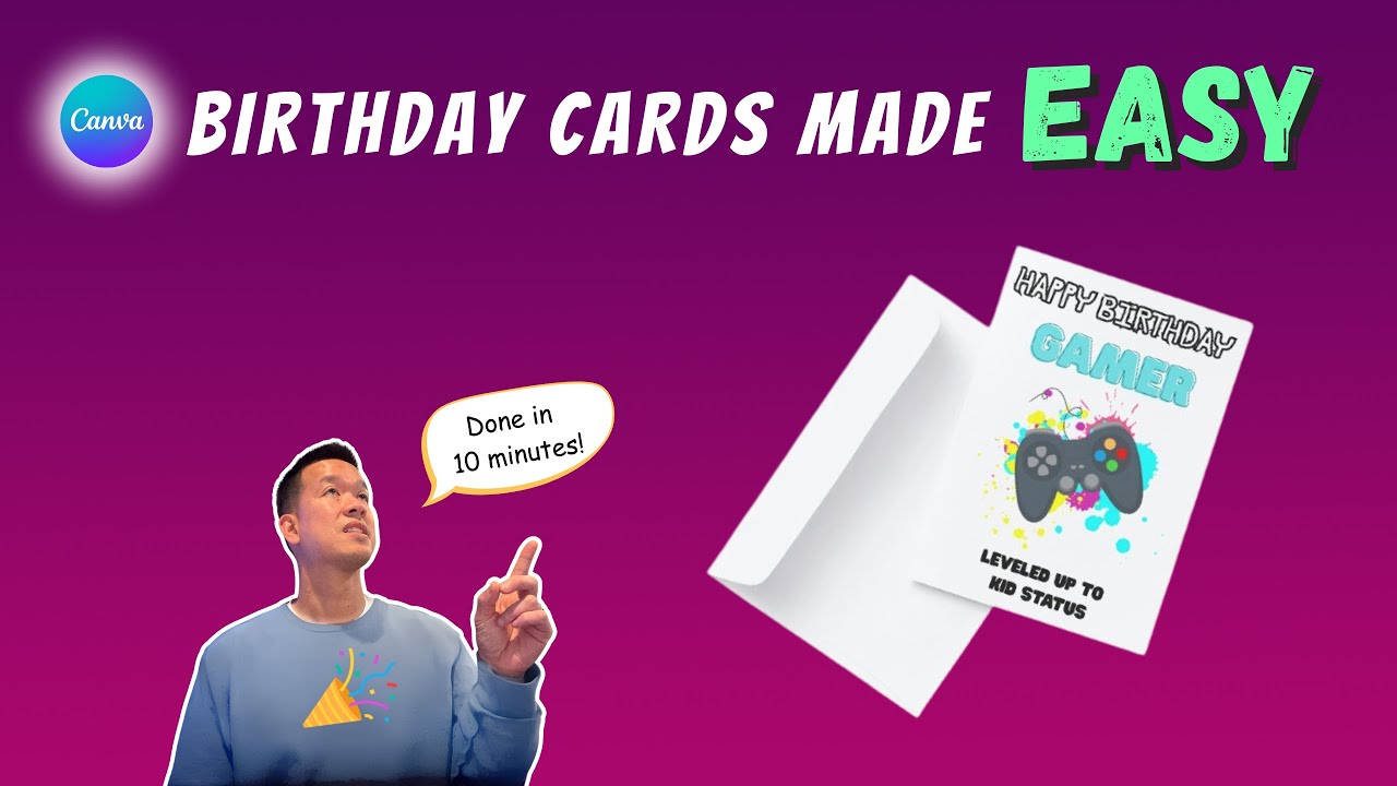 How I Make Awesome Birthday Cards With CANVA🎨(DIY Etsy Designs)💪2025