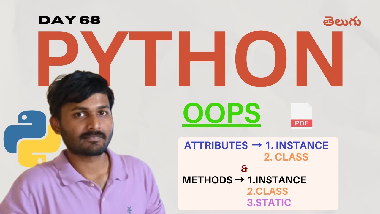 Day 68| Instance vs Class Attributes & Methods in Python| Instance, Class & Static Methods Explained