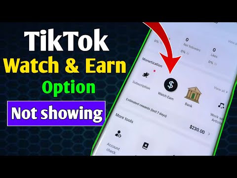 How To Enable TikTok Watch & Earn Feature : Earn Money Watching TikToks | Enable Watch & Earn Now