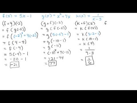 Composite Functions - more examples