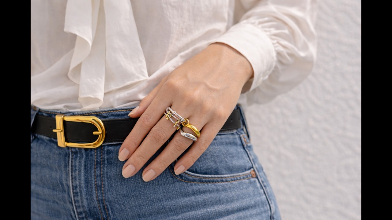 How to Stack Rings Like a Pro 💍 Mixing Gold & Silver + Linked Ring Trend