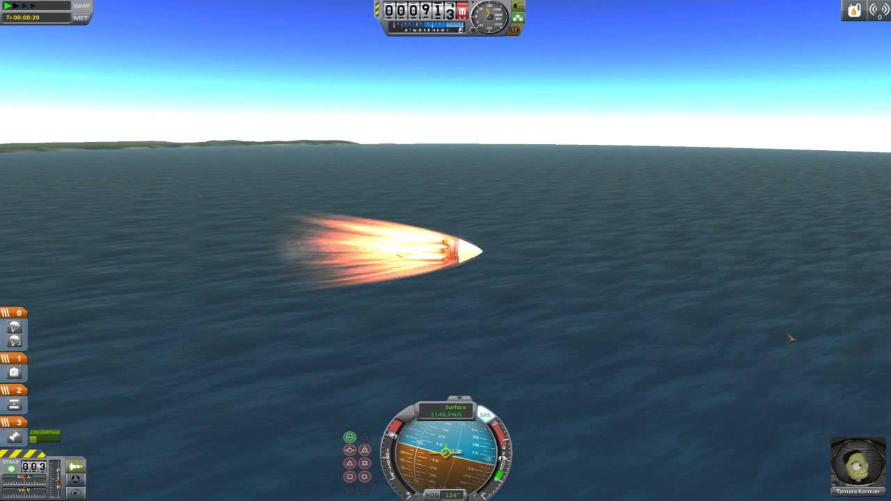 Kerbal Space Program - KSC to Island in 39 seconds
