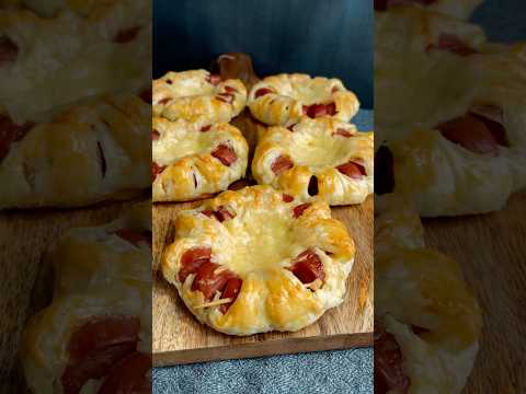 Sausage puff pastry recipes #shorts #recipe #baking #breakfast #easyrecipe #simplefood