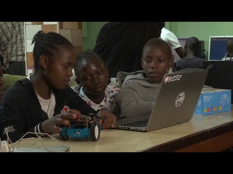 Coding classes for children in Nairobi's Kibera district