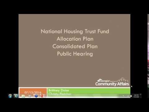Georgia National Housing Trust Fund Public Hearing (July 13, 2016)