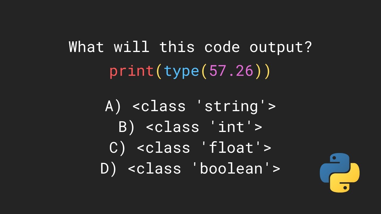 Do you know your Python data types? - Python Pop Quiz!