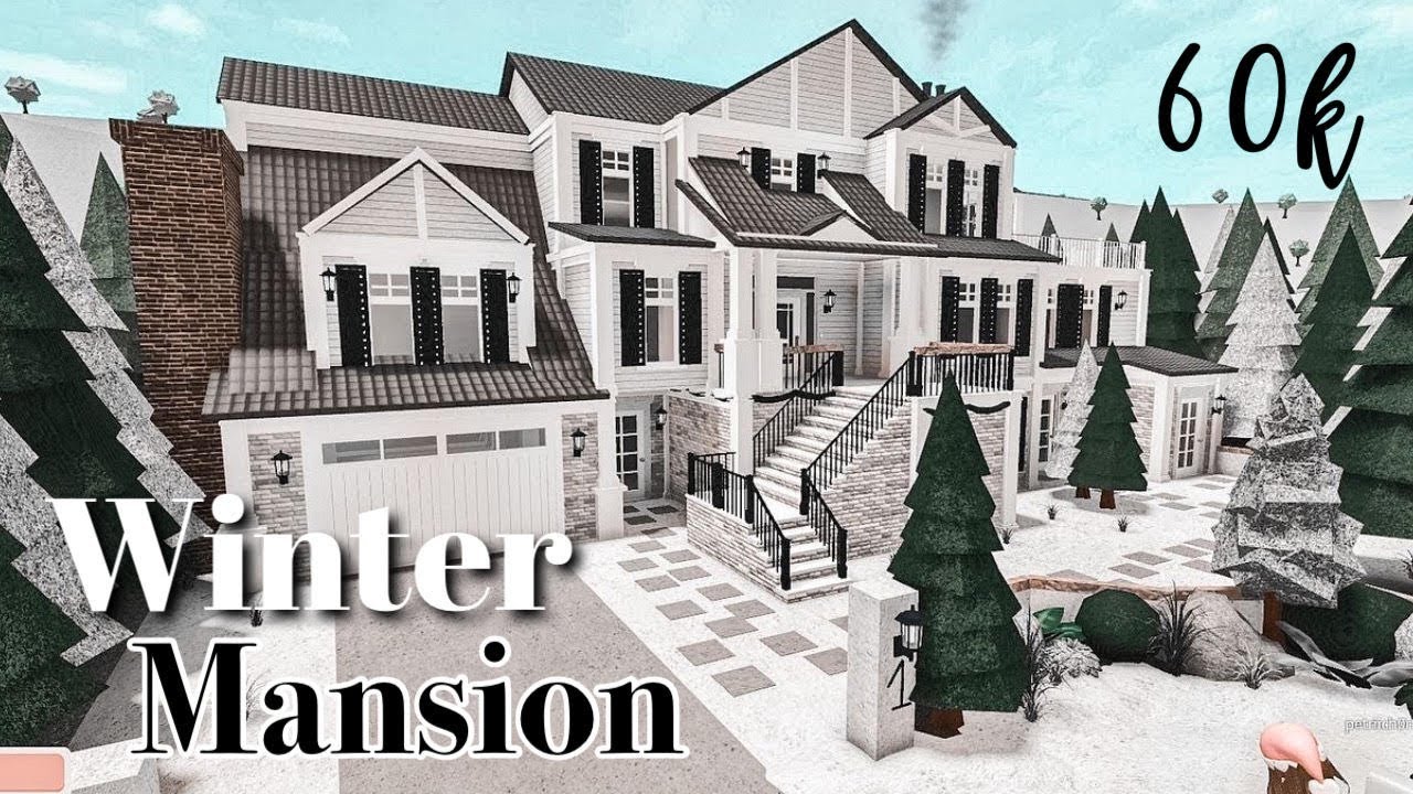 Winter Mansion 50K Bloxburg Speedbuild