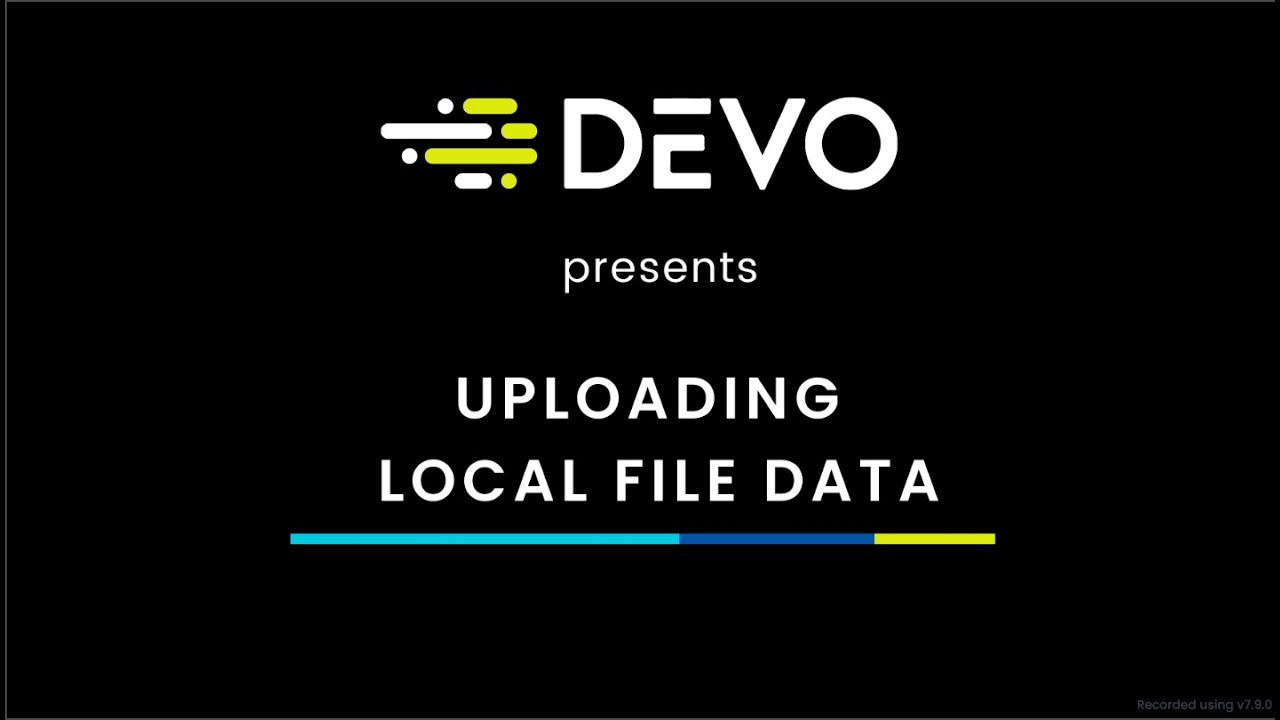 Sending data to Devo - Uploading local data