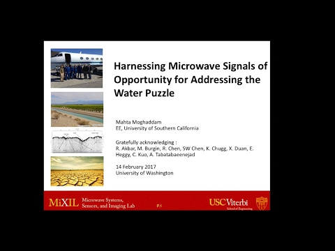 UWEE Research Colloquium: February 14, 2017 - Mahta Moghaddam, University of Southern California
