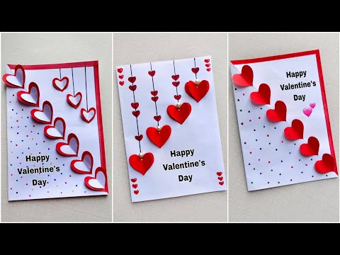 3Valentines Day Card | Valentine's Day Crafts With Paper | Valentine's Day Gift Ideas | Paper Crafts