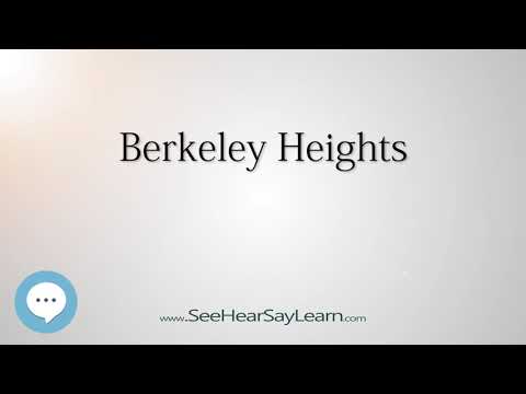 Berkeley Heights (How to Pronounce Cities of the World)💬⭐🌍✅