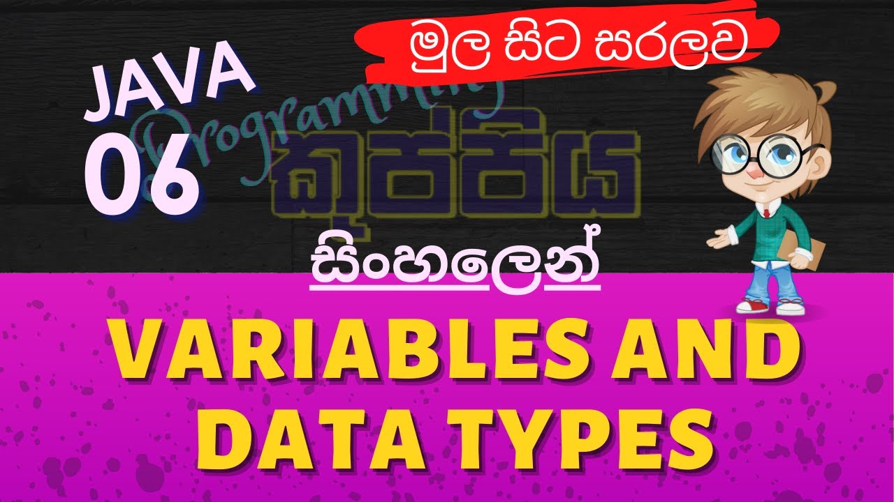 Variables and Data Types| Java Sinhala Tutorial | Part 06
