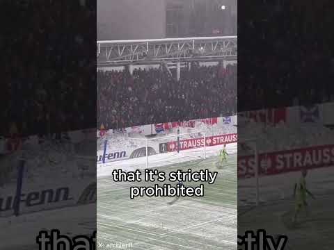 Peak Conference League! Aberdeen away fans throw snowballs at the HJK Helsinki goalkeeper ❄️