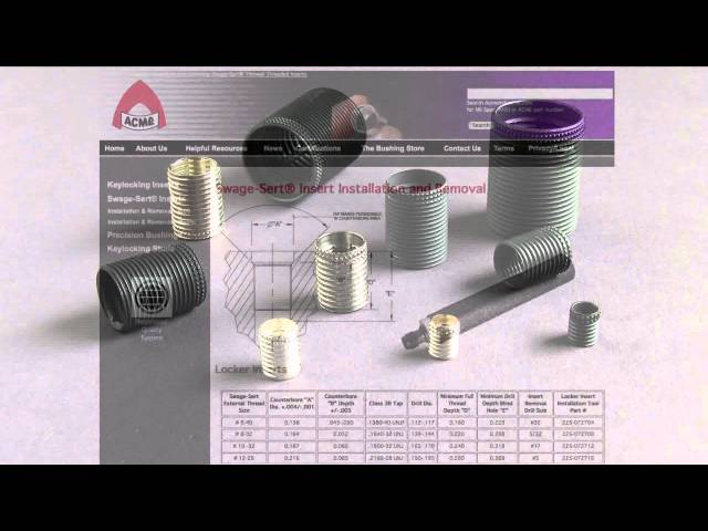 Threaded Inserts - Swage-Sert Thinwall Threaded Insert Installation ...