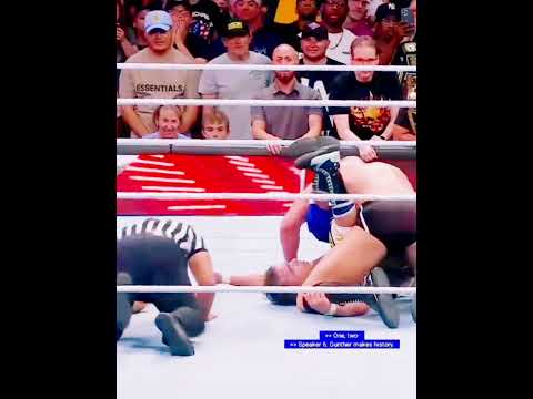Gunther vs Chad Gable his daughter sad 😭 #wweraw #wwe #smackdown #wwe