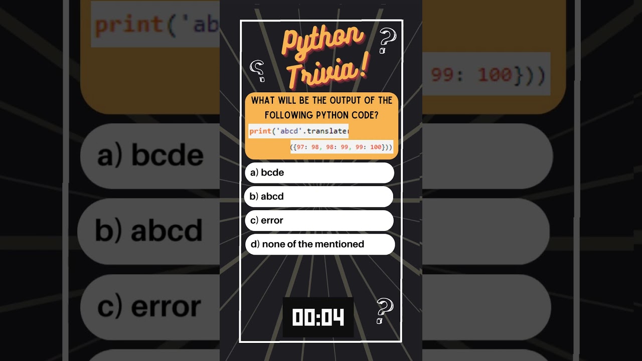 Python Trivia   String 127 #coding #python #techcommunity #shorts #trending #viral #datascience