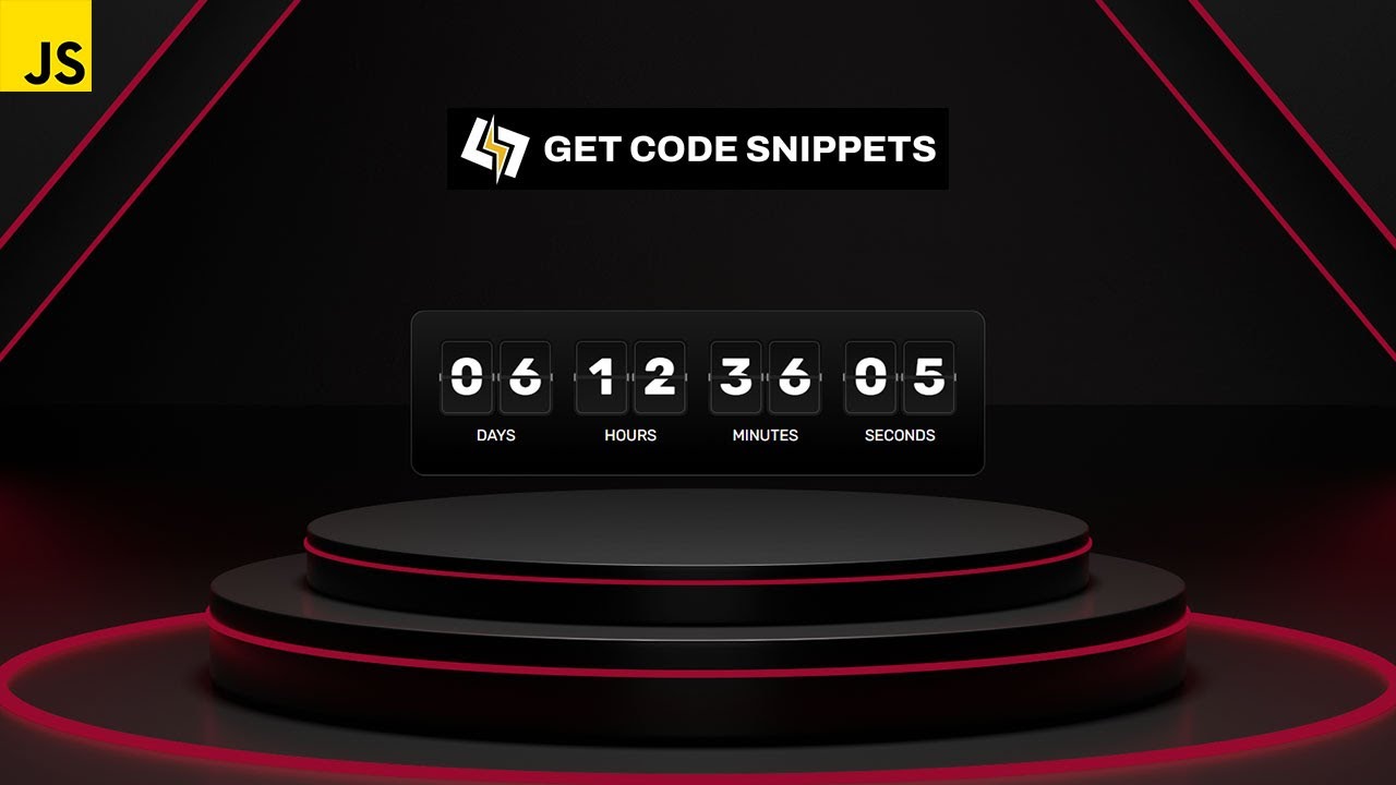 Countdown Timer JavaScript Using HTML & CSS | Step-by-Step